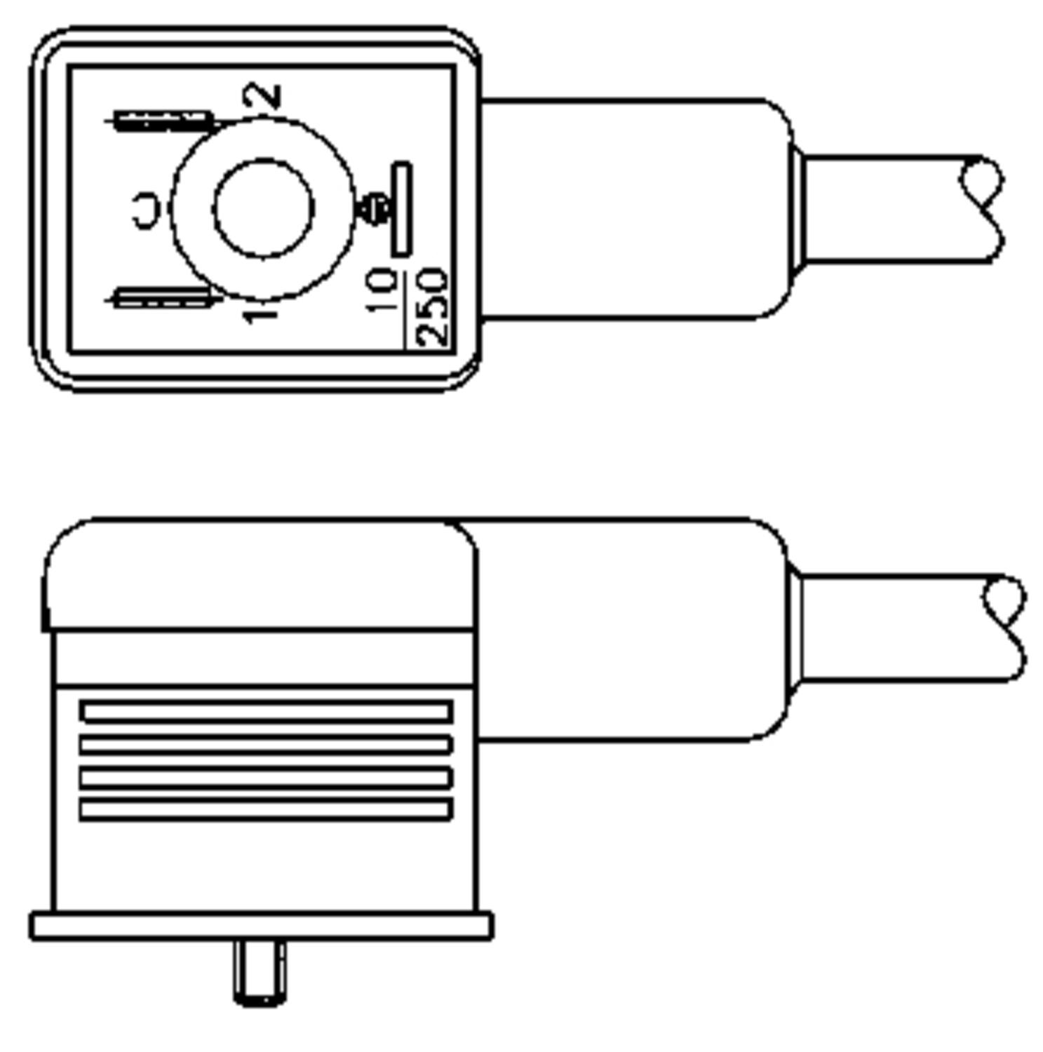 Molex - mPm DIN Form B Industrial moulded cable connector 162P3N1006P ...